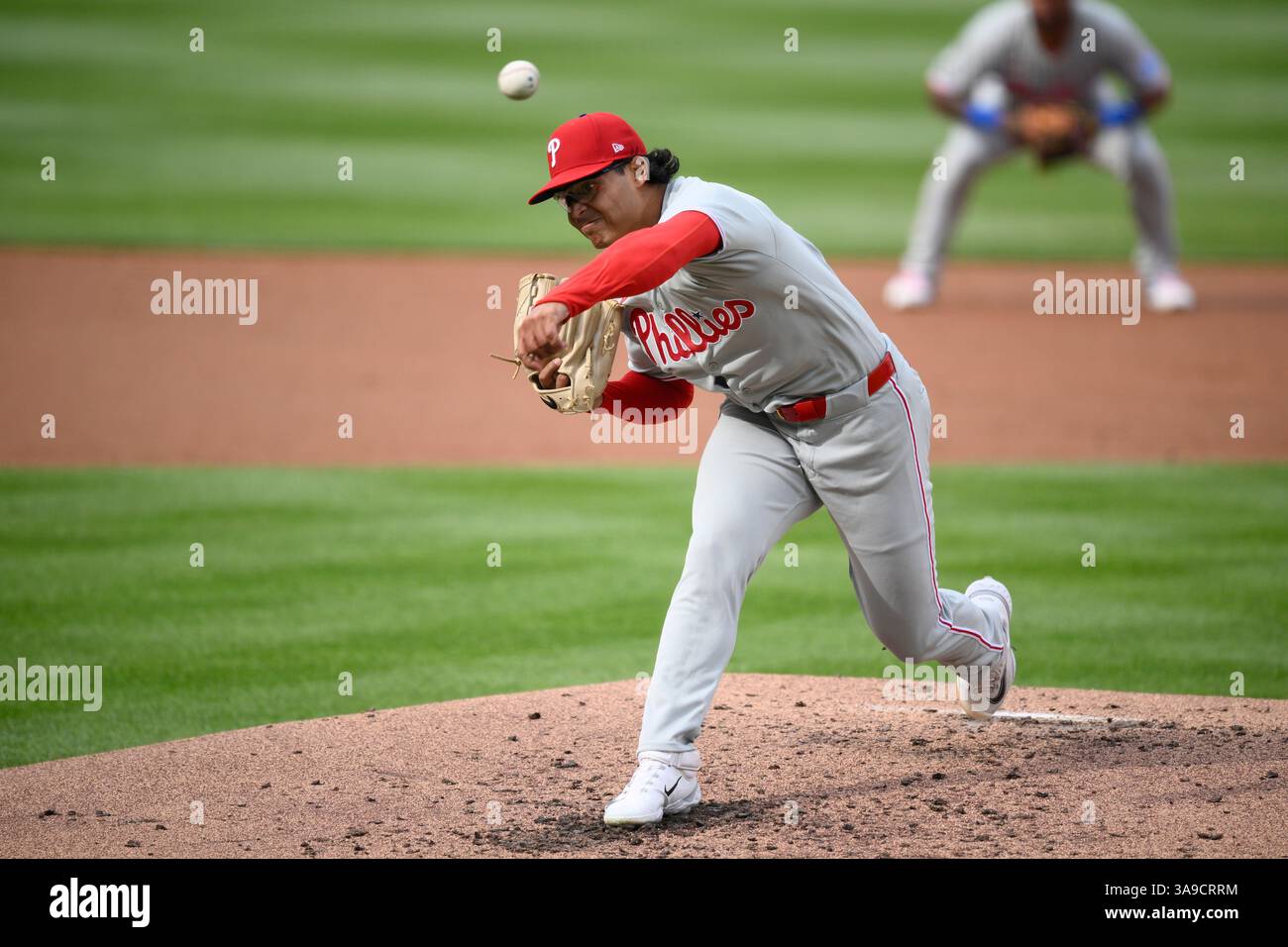 Philadelphia Phillies starting pitcher Jesus Luzardo (44) in action ...