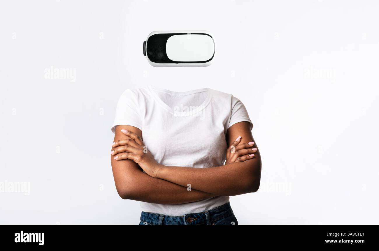 Modern user engages with virtual reality technology in a unique setup ...