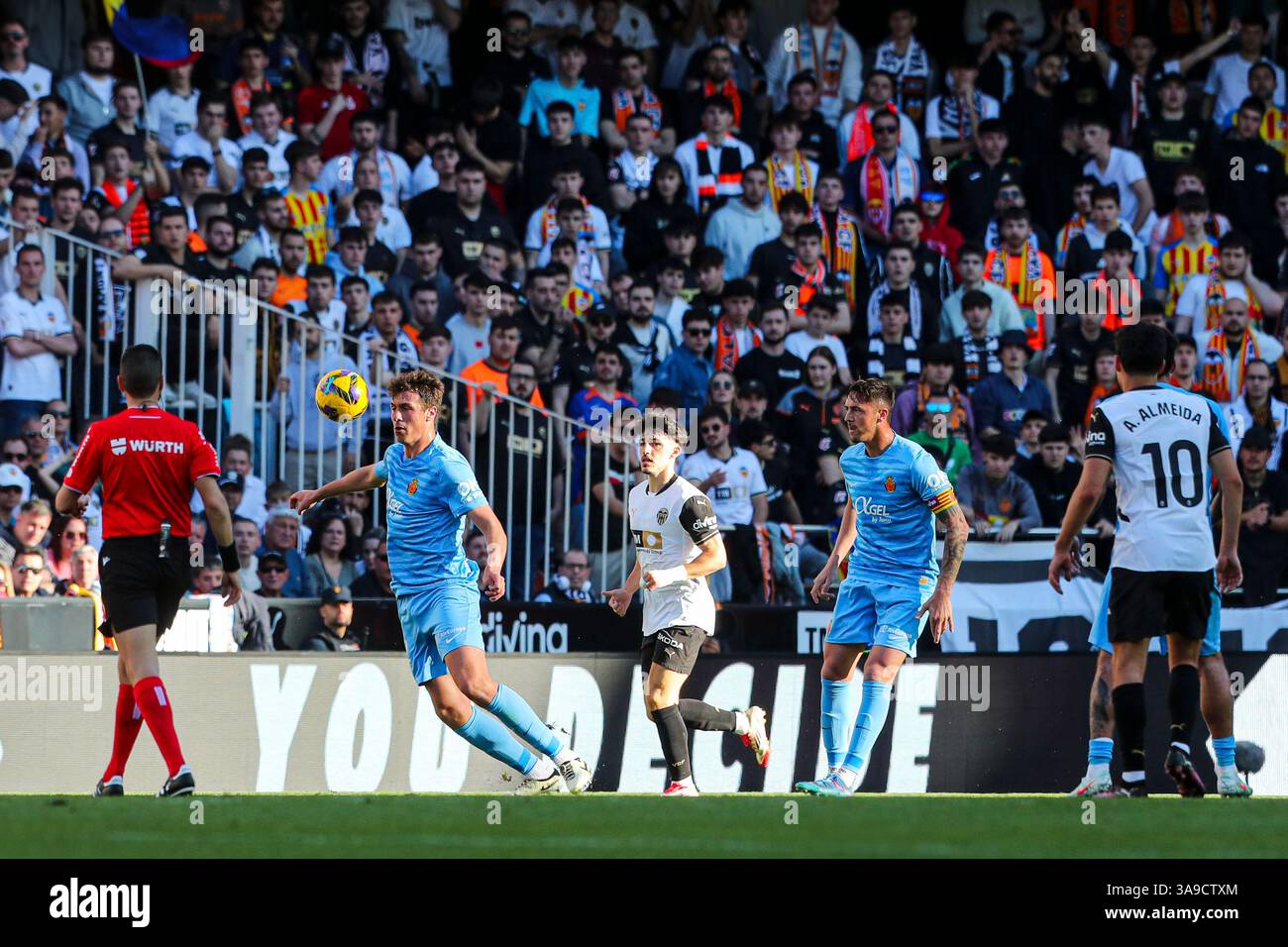 Pablo Maffeo of Mallorca in action during the Spanish league, La Liga ...