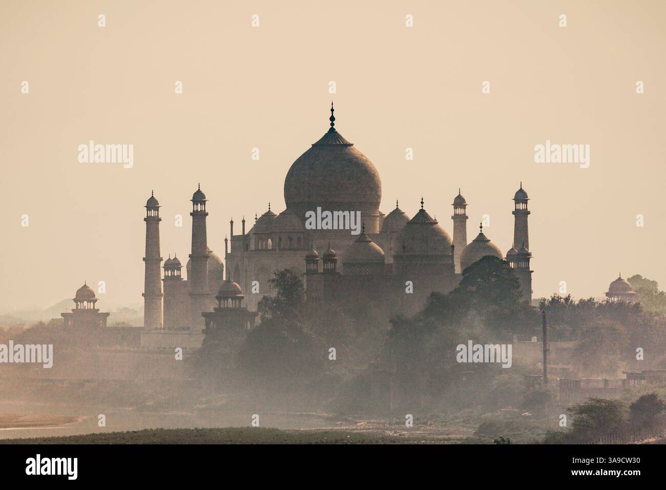 Distant view of the Taj Mahal from Agra Fort, Agra Stock Photo - Alamy