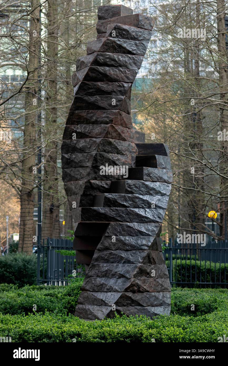 LONDON, UK - MARCH 26, 2025: View of the Torsion II sculpture (by ...