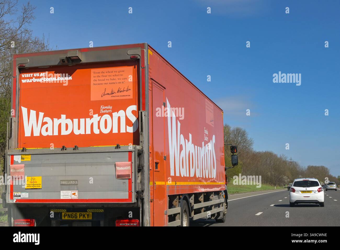 Gloucestershire, England, UK - 29 March 2025: Delivery lorry owned by ...