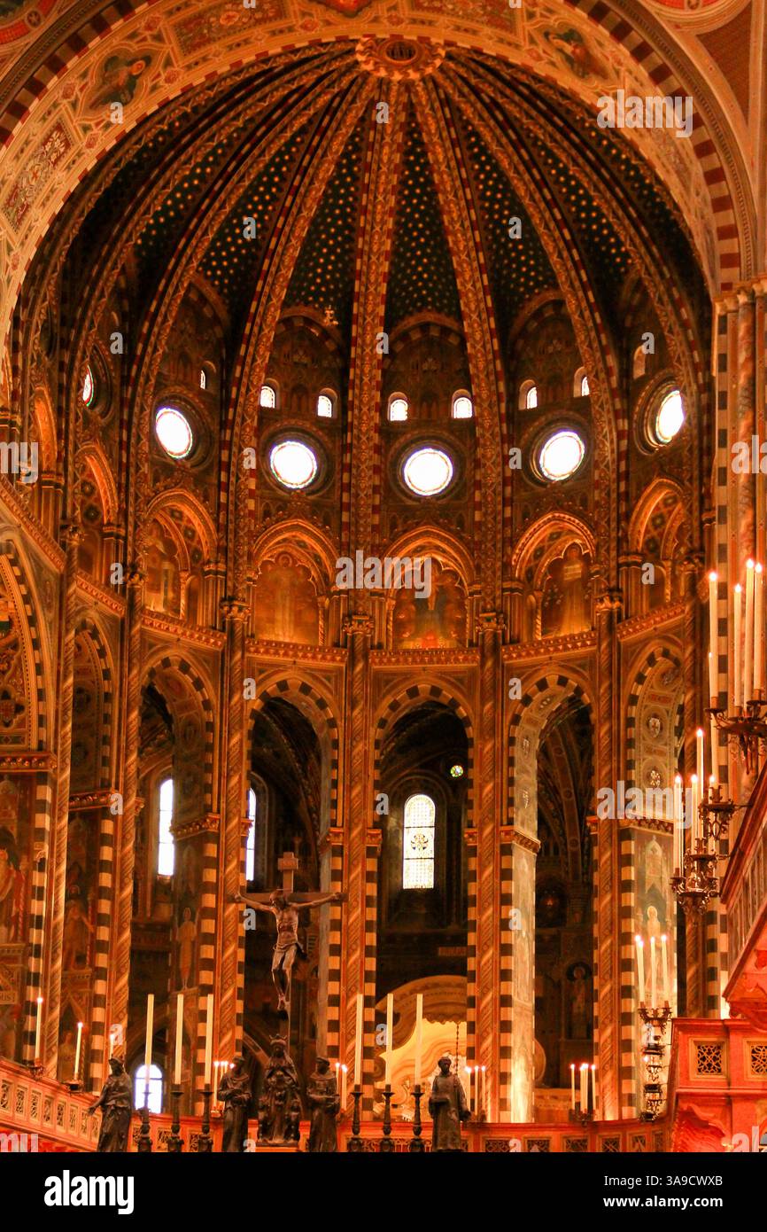 Elegant and intricate Gothic-style cathedral interior showcasing ...