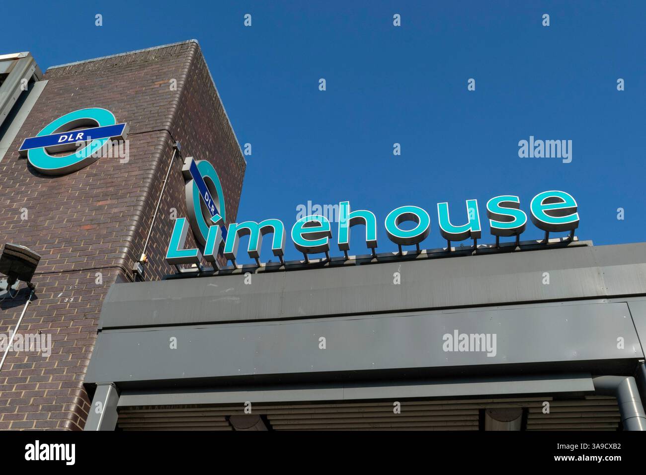 LONDON, UK - MARCH 26, 2025: Sign outside Limehouse DLR station Stock ...