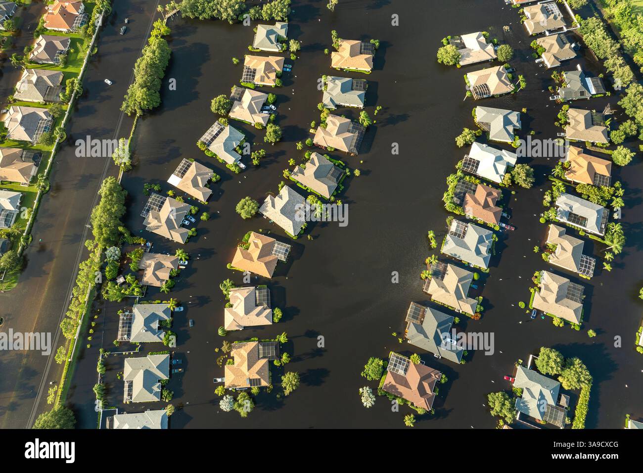 Flooding in Florida caused by tropical storm from hurricane rainfall ...