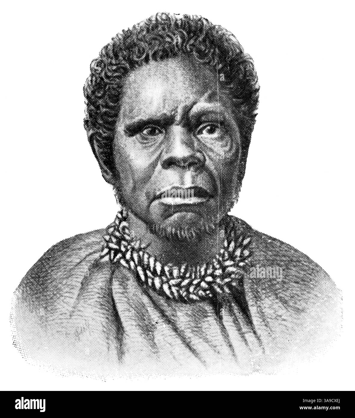 People of Australia and Oceania. Portrait of a Tasmanian Aboriginal ...