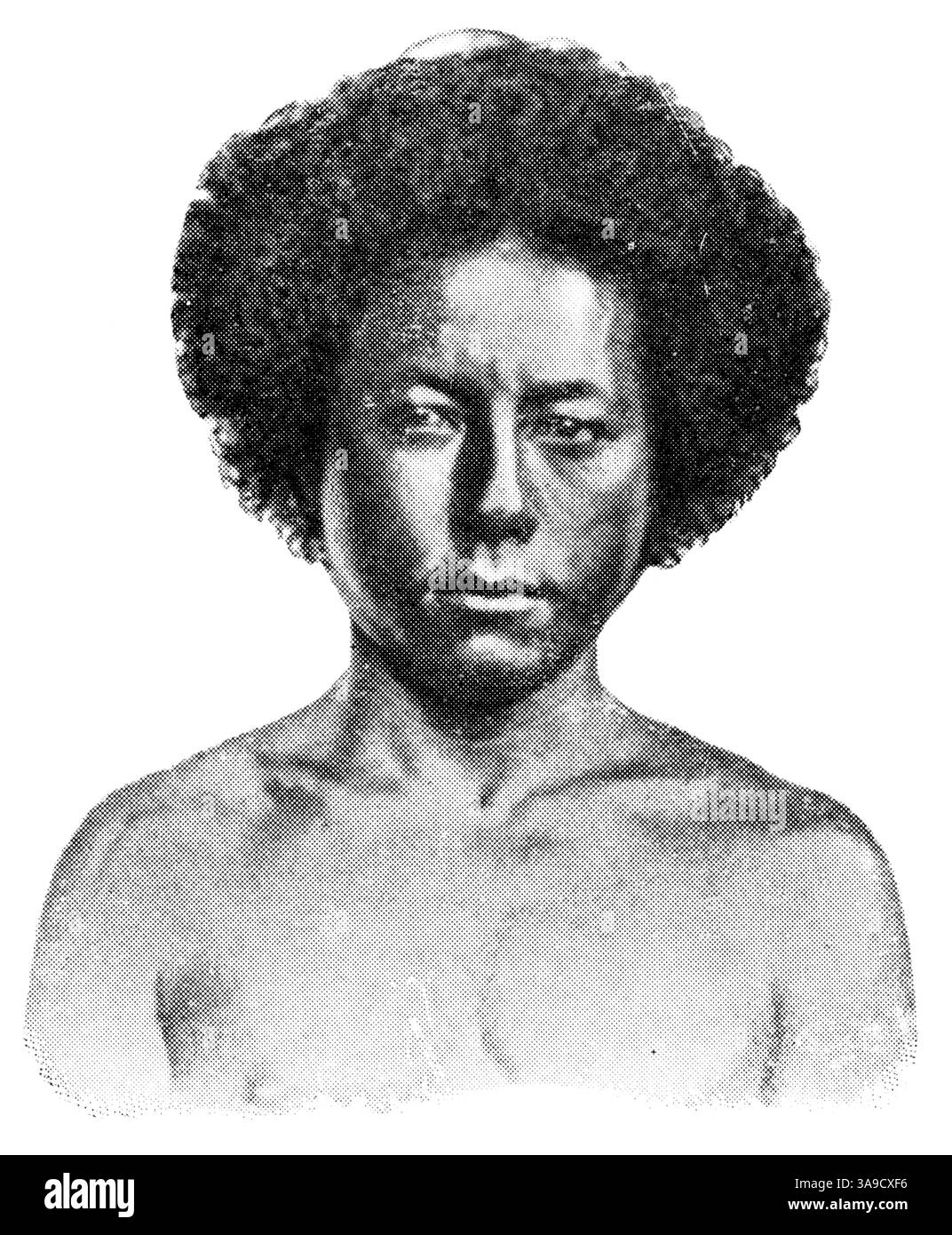 People of Australia and Oceania. Portrait of a hermit, a native of the ...