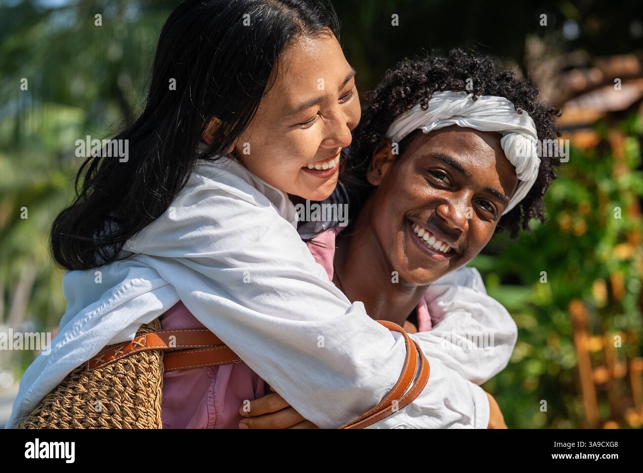 Couple embracing trust and deep connection, enjoying a peaceful and ...