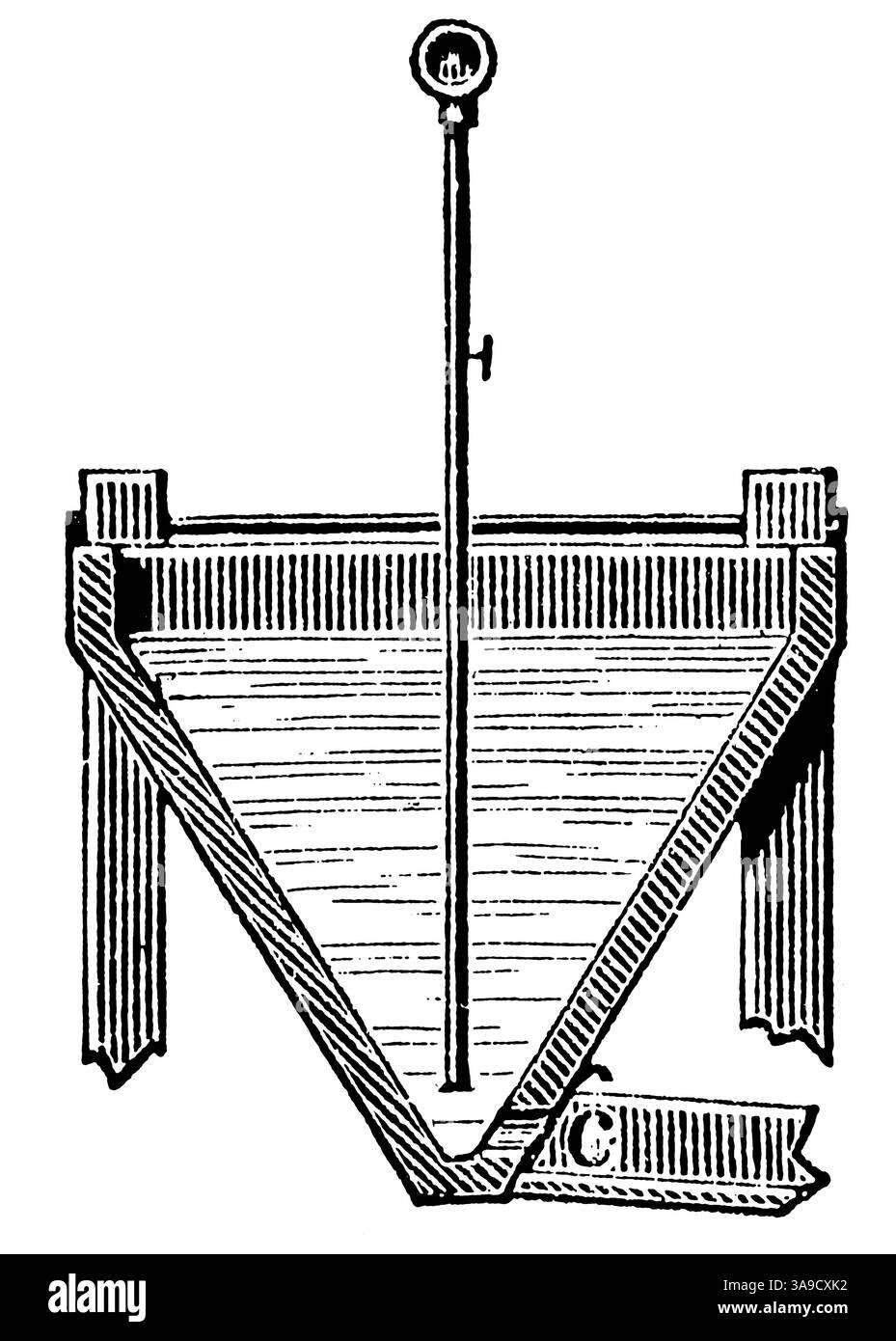 The conical vanner with a vertical section to demonstrate its internal ...