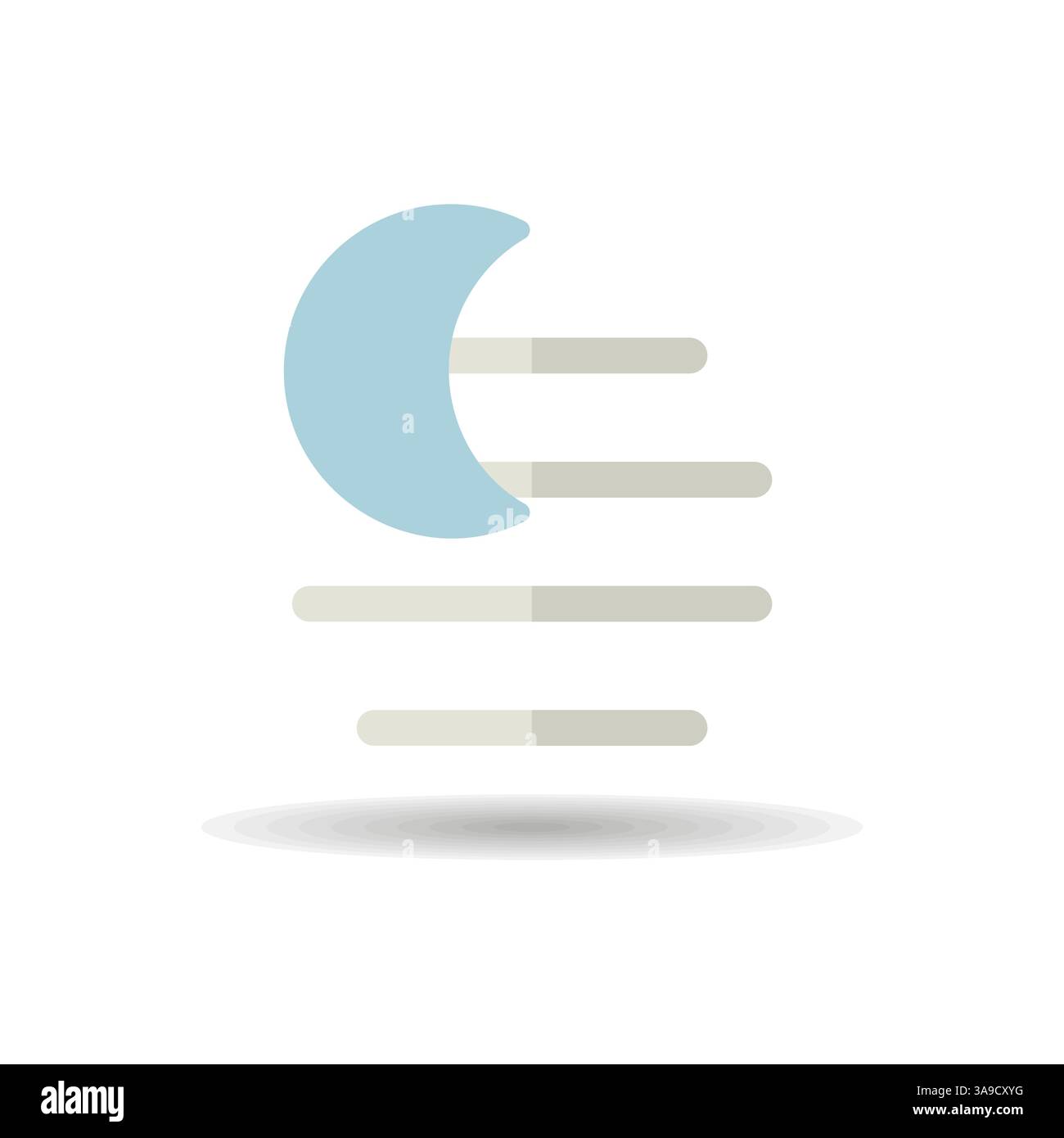 Fog night vector icon. Meteorology sign. Graph symbol for travel ...