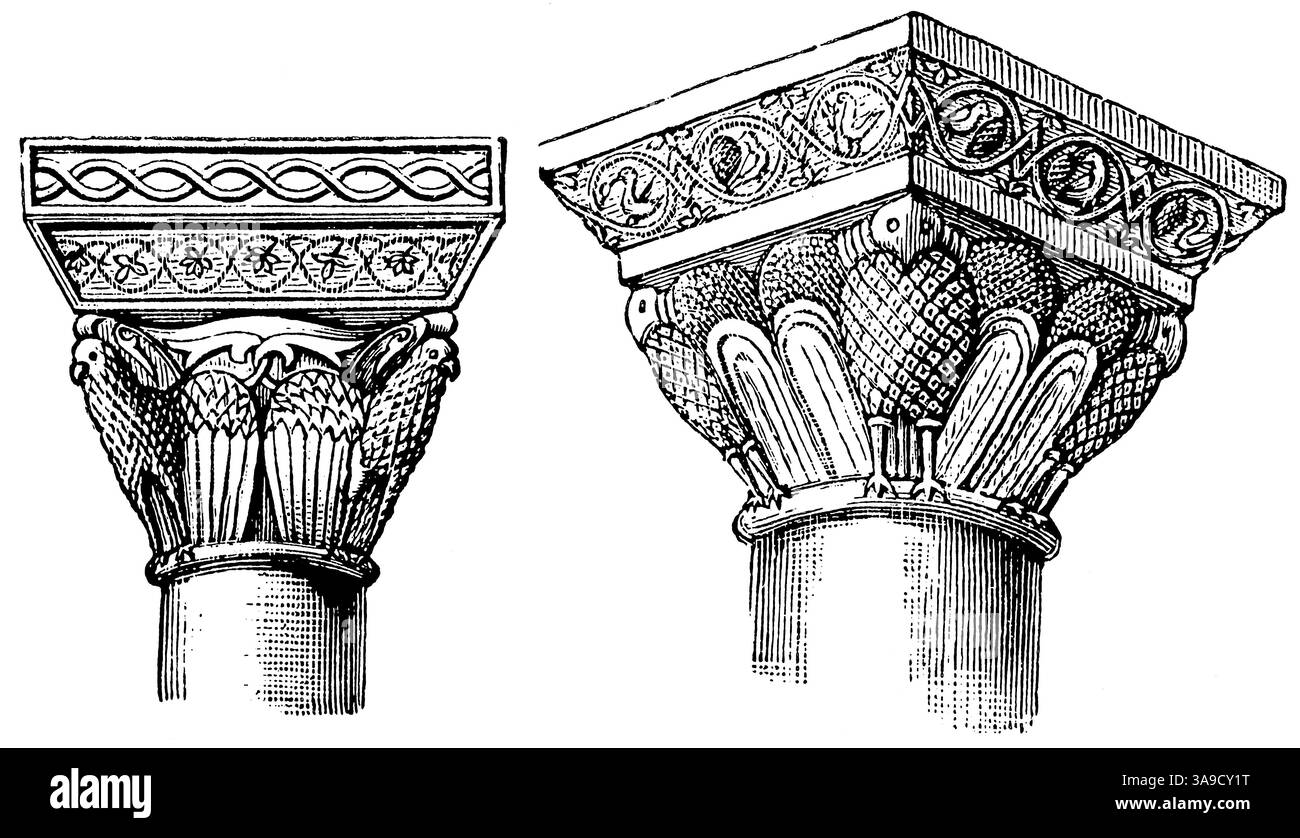 Romanesque figurative capitals. Publication of the "Meyers encyclopedia ...