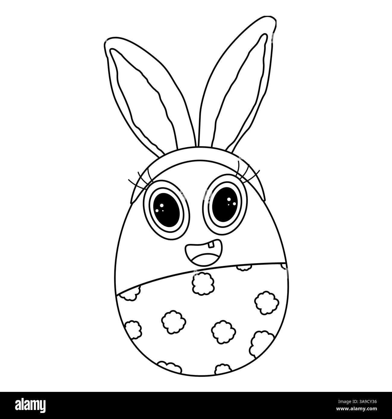 Black and white coloring page with a smiling anthropomorphic baby ...