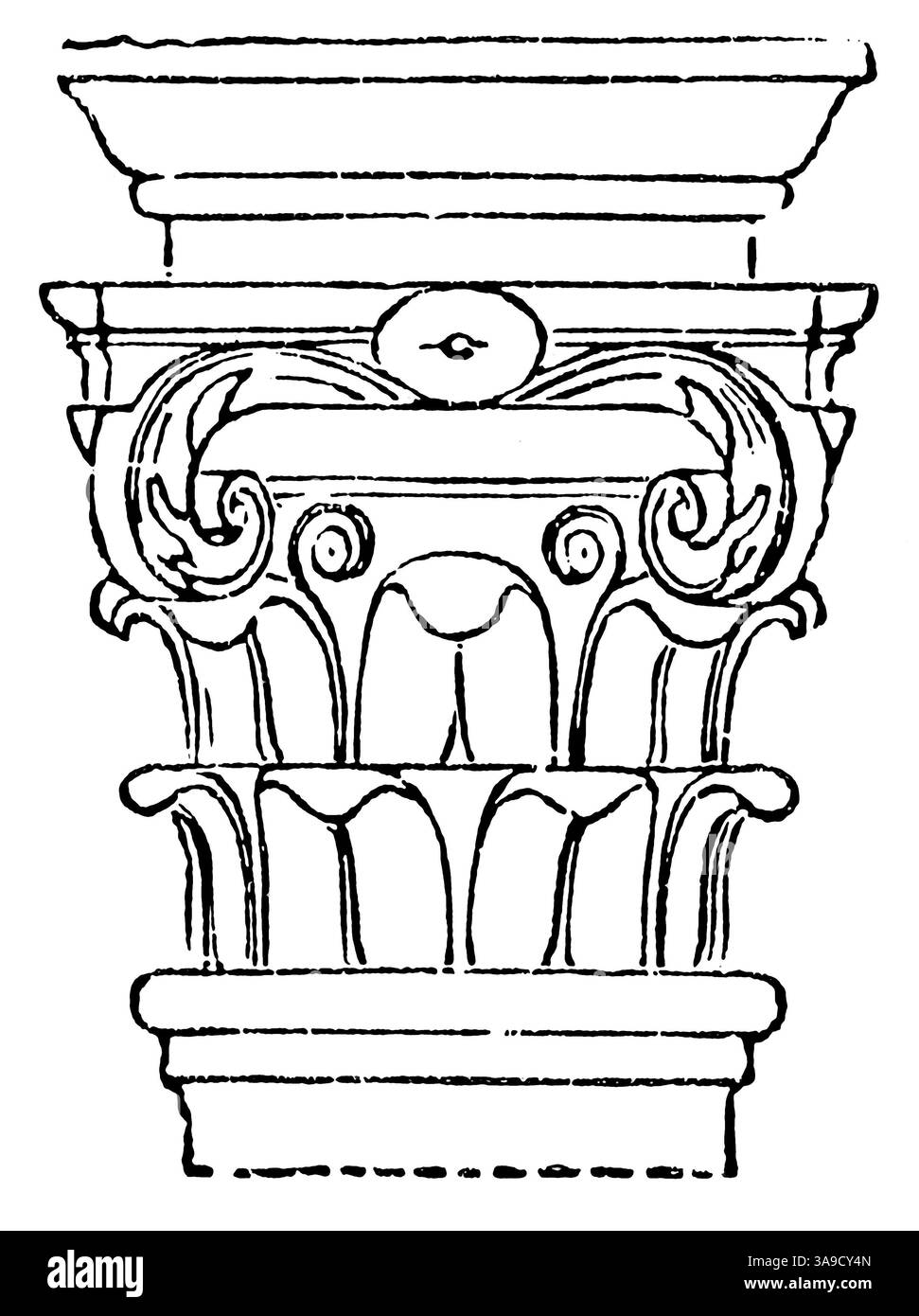 Renaissance pilaster capital. Publication of the "Meyers encyclopedia ...