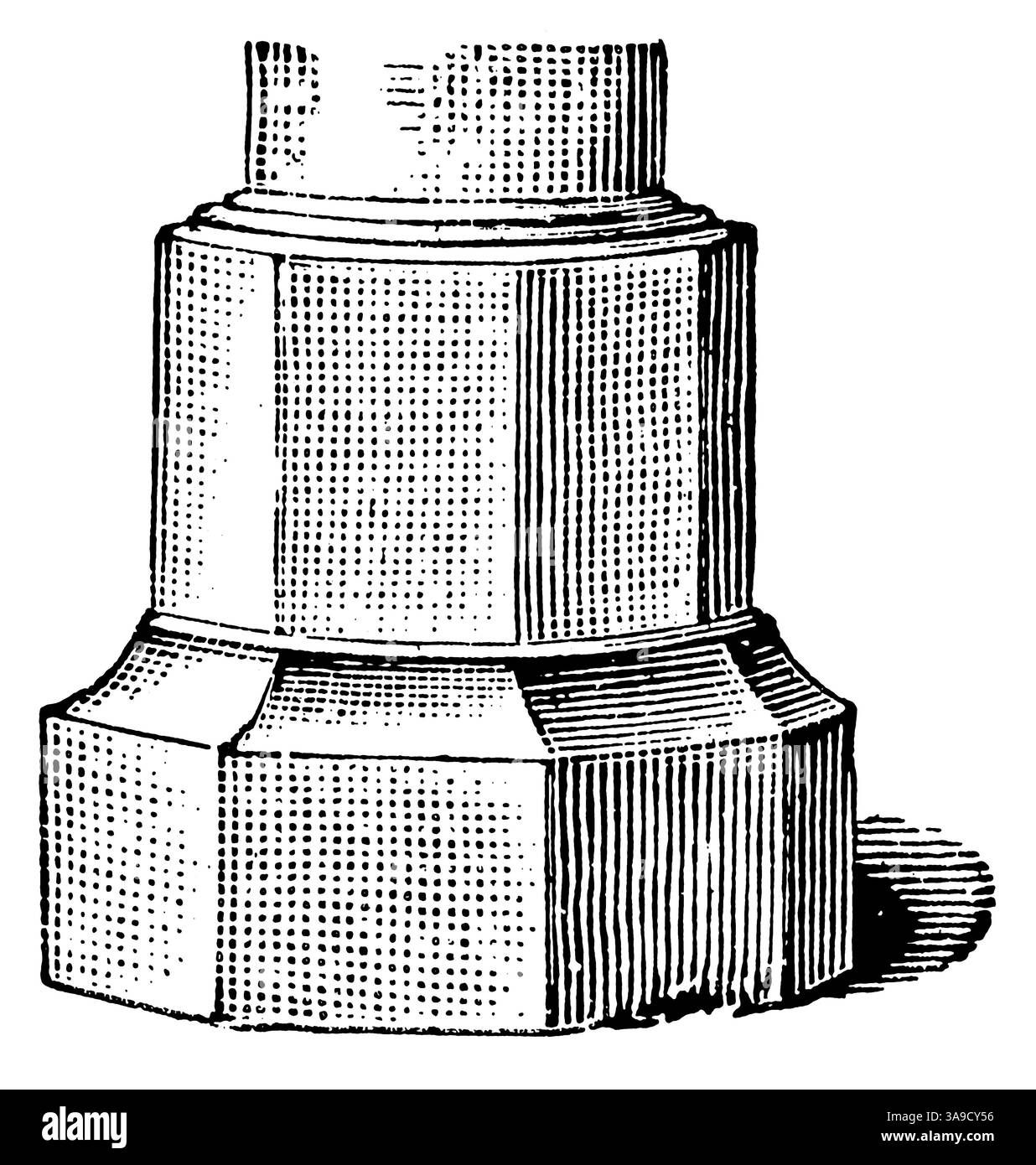 Early Gothic column base. Publication of the "Meyers encyclopedia", Vol ...
