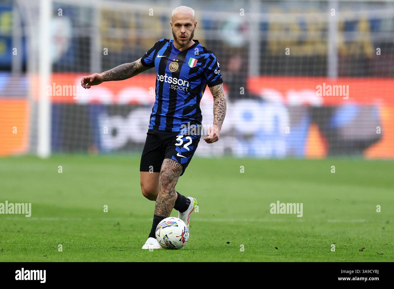 Federico Dimarco of Fc Internazionale in action during the Serie A match beetween Fc ...