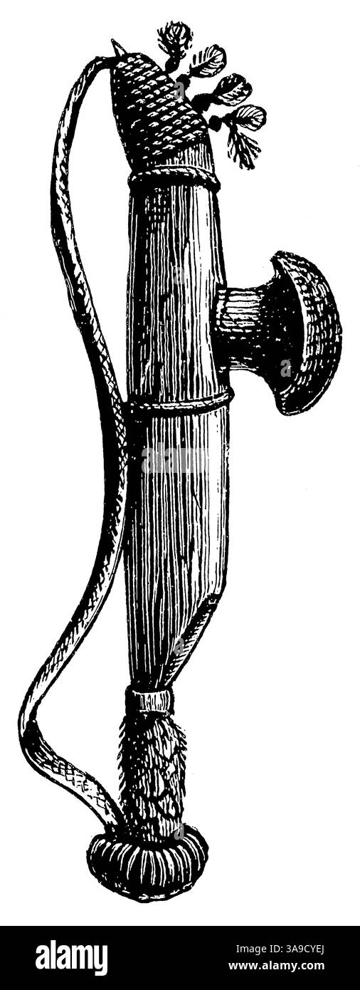 Weapon and symbol of courage. War axe of the Gaveve tribe, Brazil ...