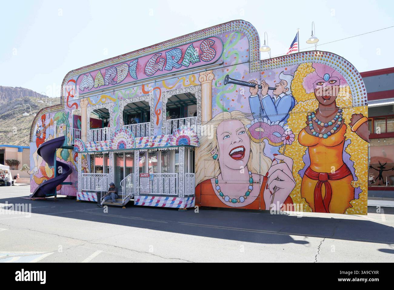 A carnival house of mirrors is set up during the 36 Annual Apache Leap ...