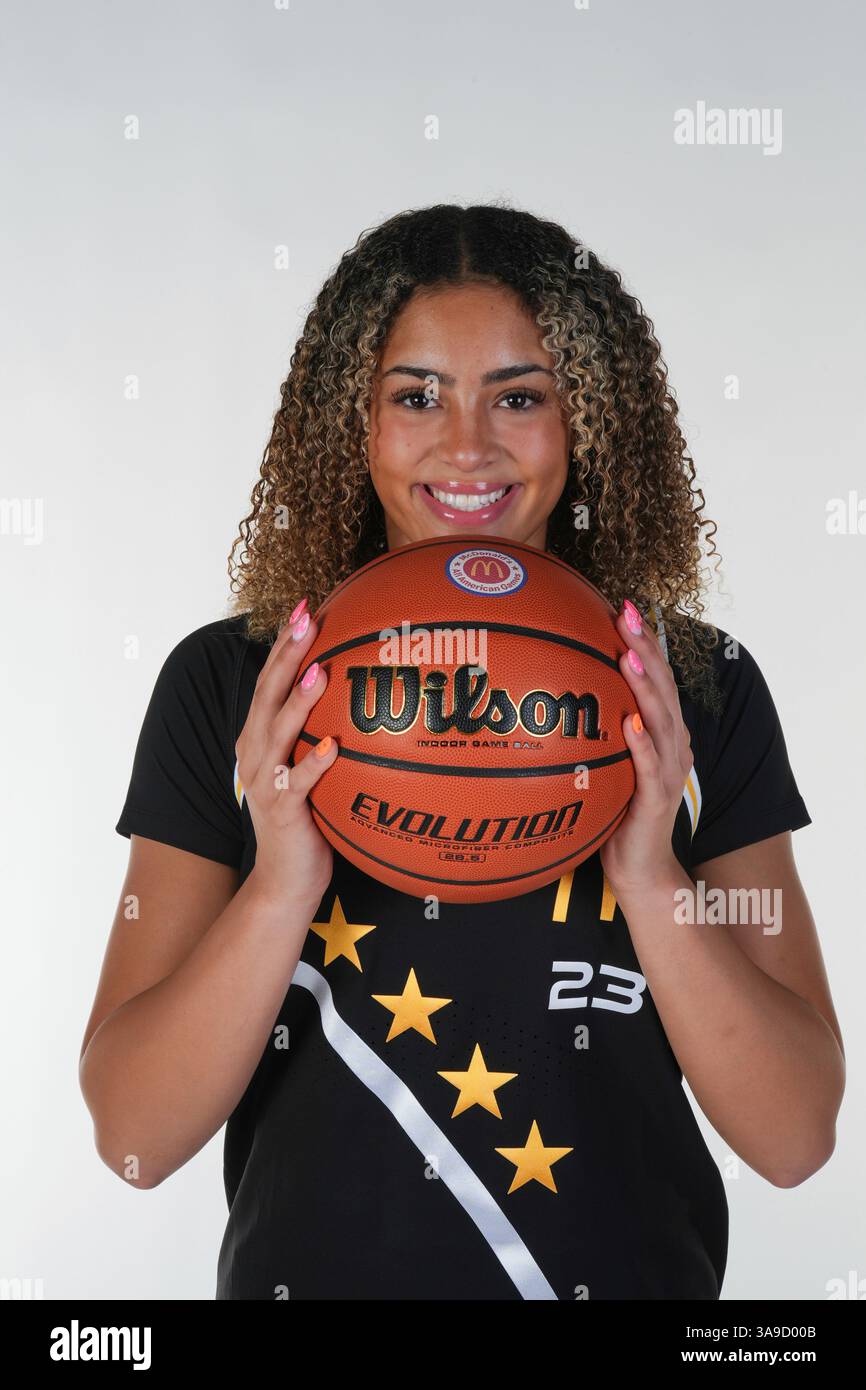 BROOKLYN, NY - MARCH 28: McDonalds High School All American Aaliyah ...