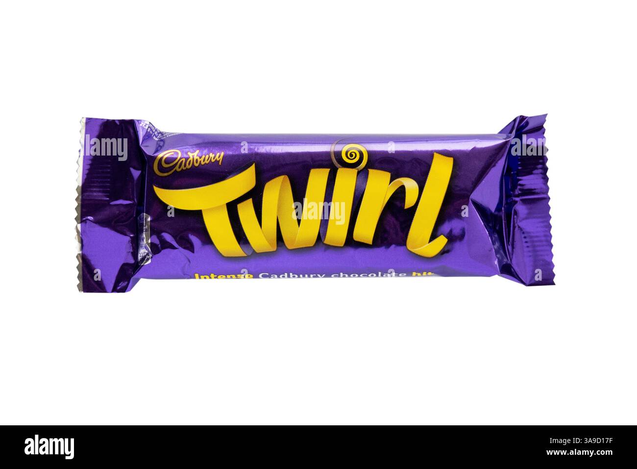 British Cadbury Chocolate Twirl Bar Package Isolated Against A White ...