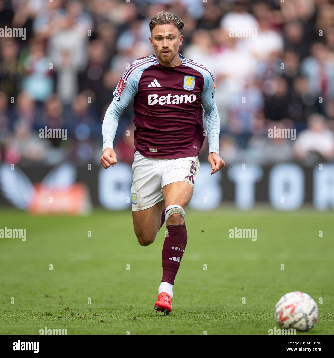 Deepdale, Preston on Sunday 30th March 2025. Matty Cash #2 of Aston Villa F.C during the ...
