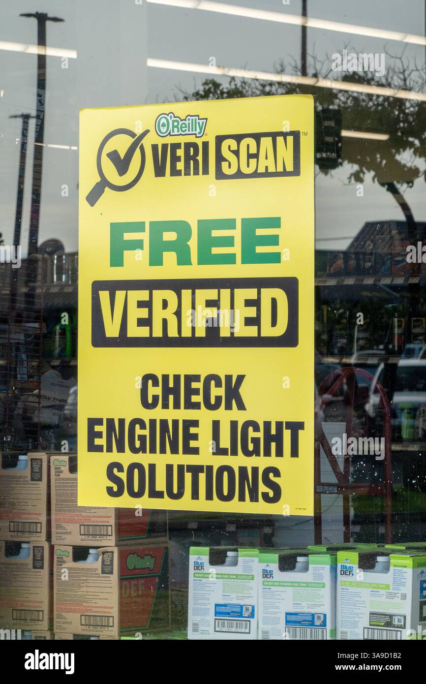 O'Reilly Auto Parts Store Sign, Veri Scan Engine Scan American Auto ...