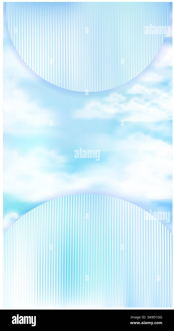 Dreamy sky design featuring a combination of semi-circular and circular ...