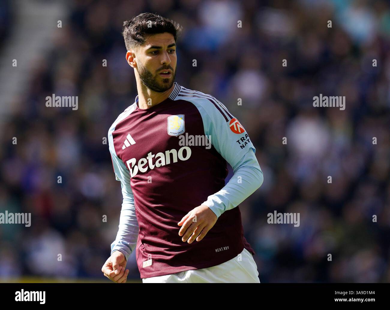 Preston, England, 30th March 2025. Marco Asensio of Aston Villa during ...
