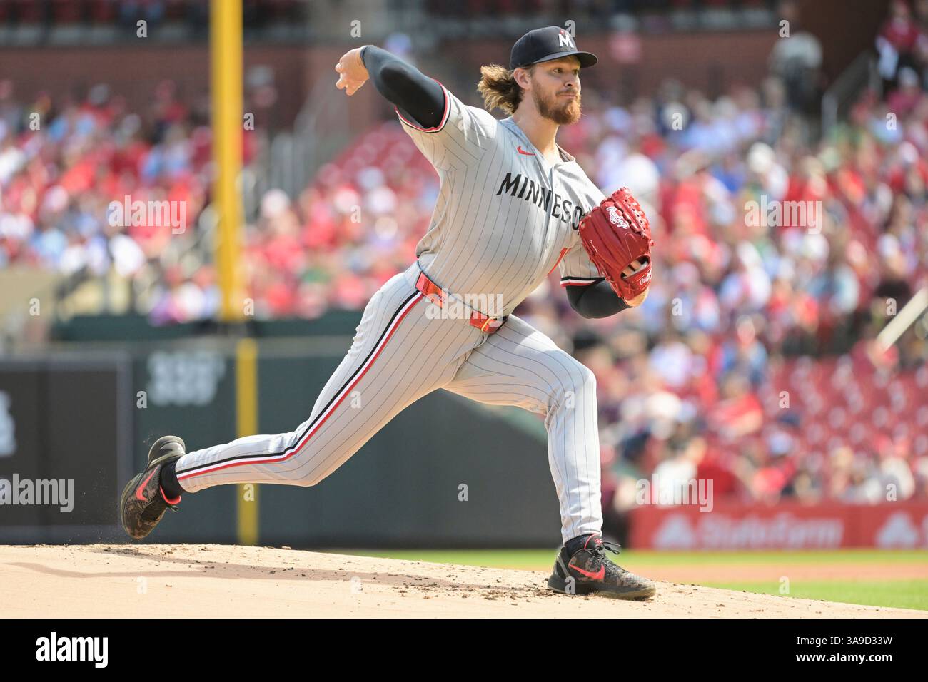 Minnesota Twins' Bailey Ober pitches during the first inning of a ...
