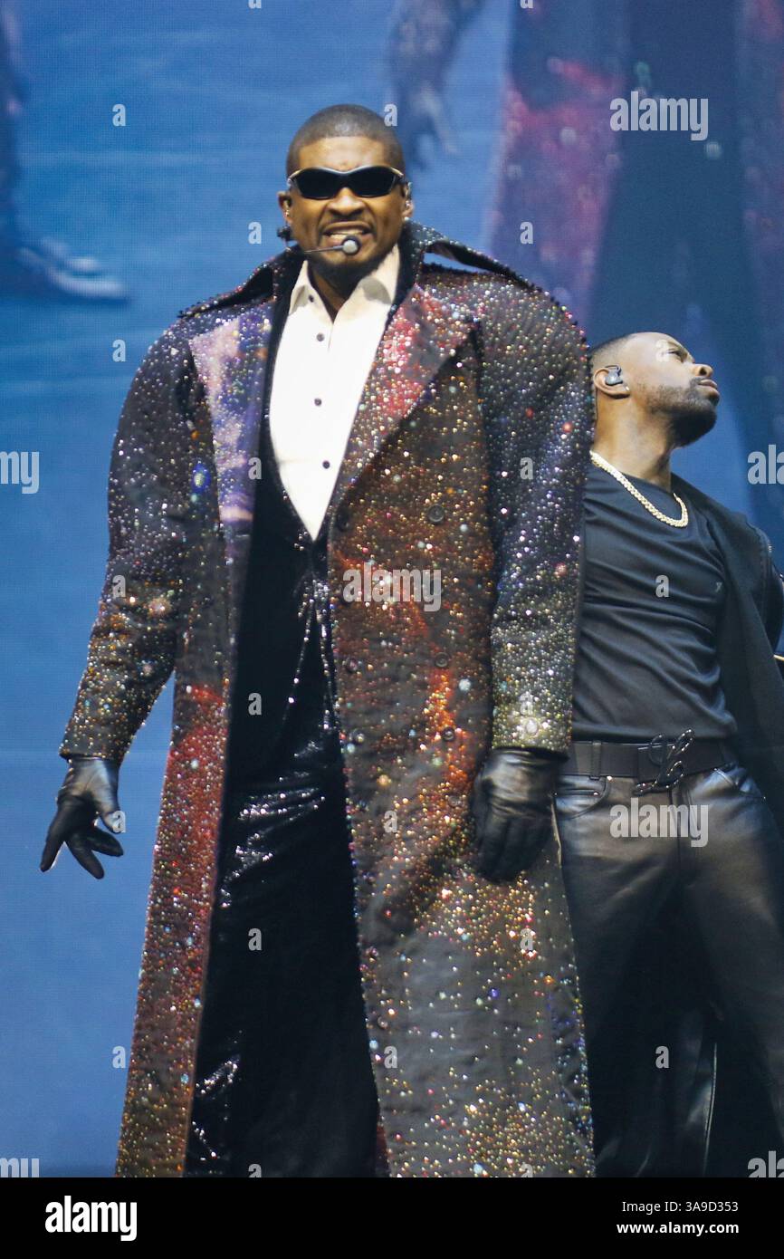 London, UK. 29th Mar, 2025. Usher tour o2 Arena London UK mandatory ...