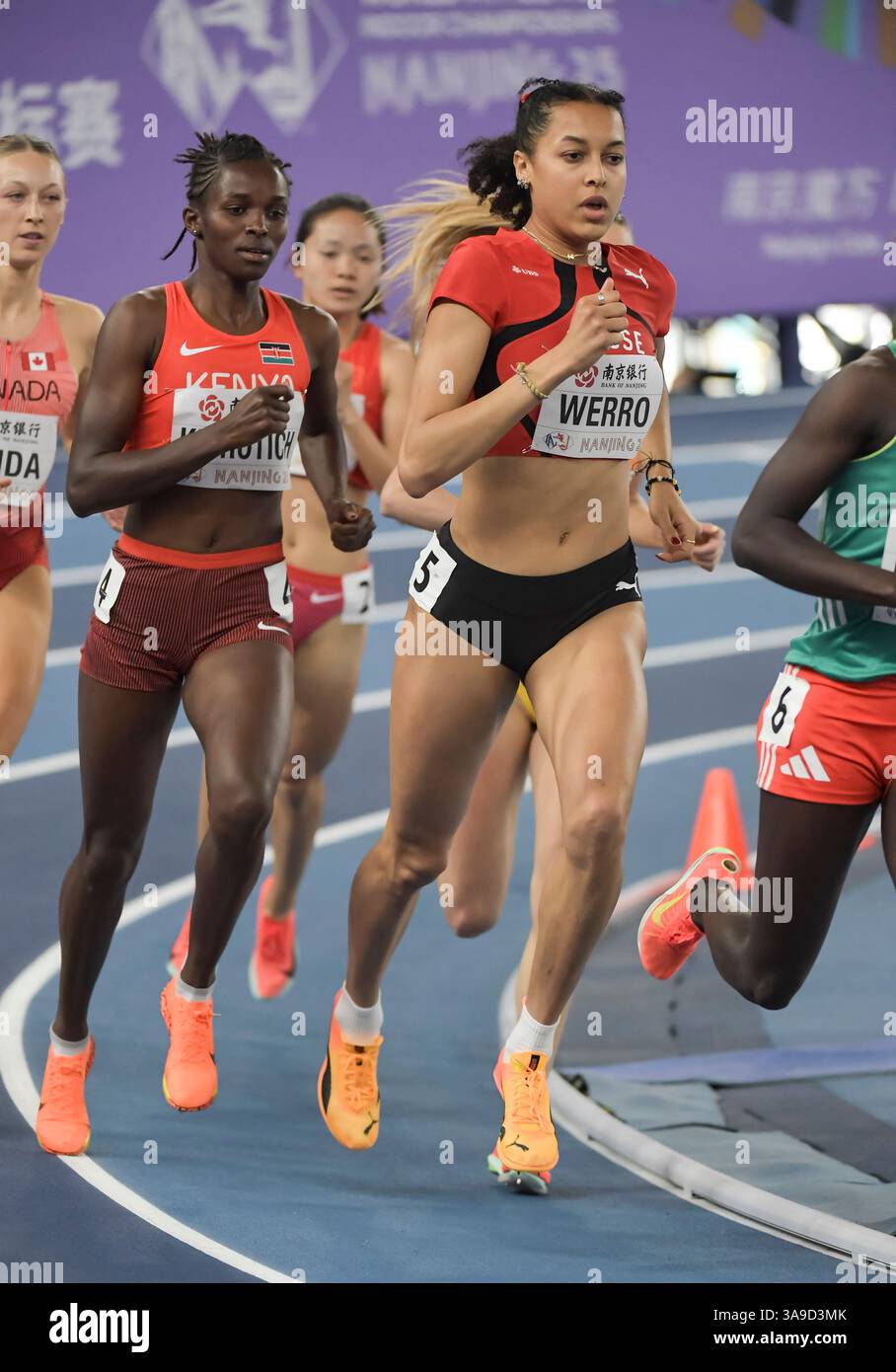 Audrey Werro of Switzerland competing in the women’s 800m heat 2 at the ...