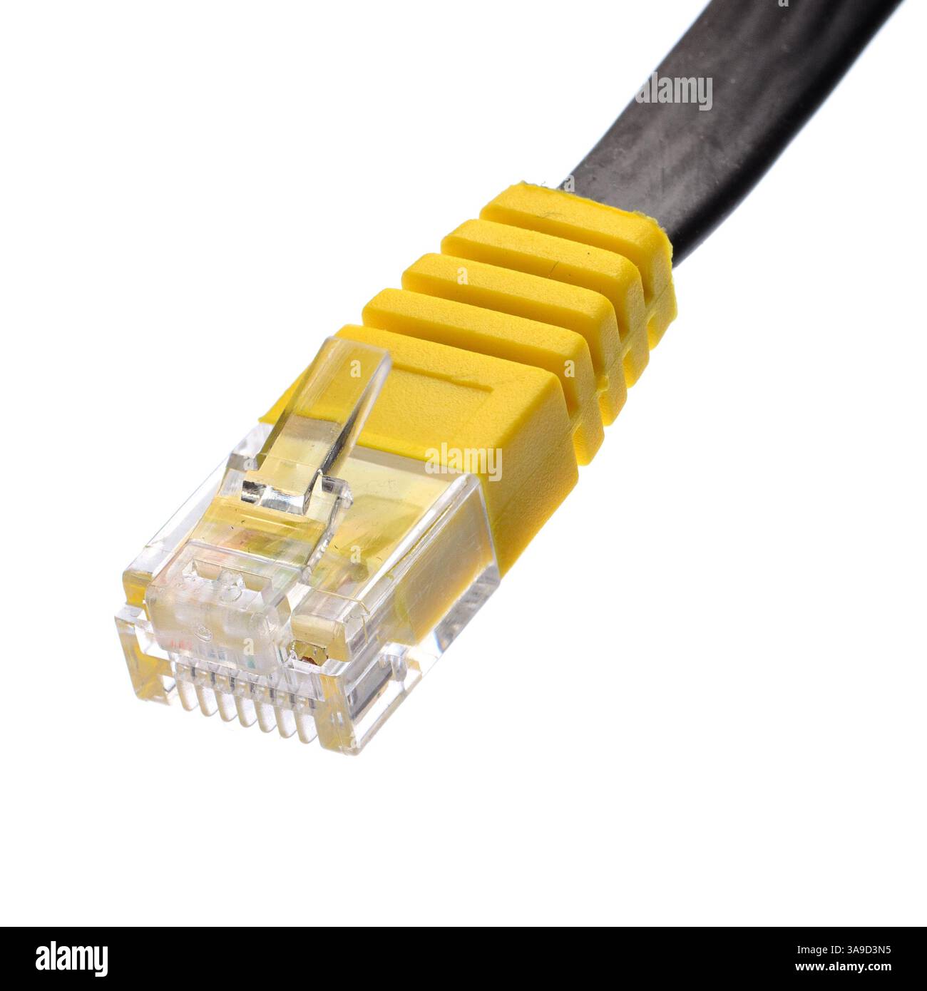 RJ45 Ethernet Cable Isolated on White Stock Photo - Alamy