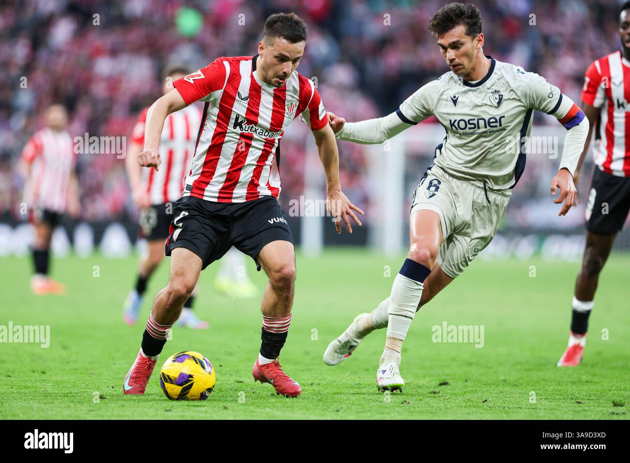 Andoni Gorosabel of Athletic Club and Lucas Torro of CA Osasuna in ...