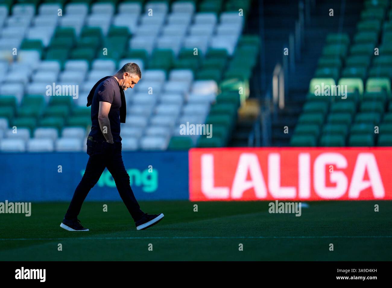 Xavier Garcia Pimienta, head coach of Sevilla FC, looks on before the ...