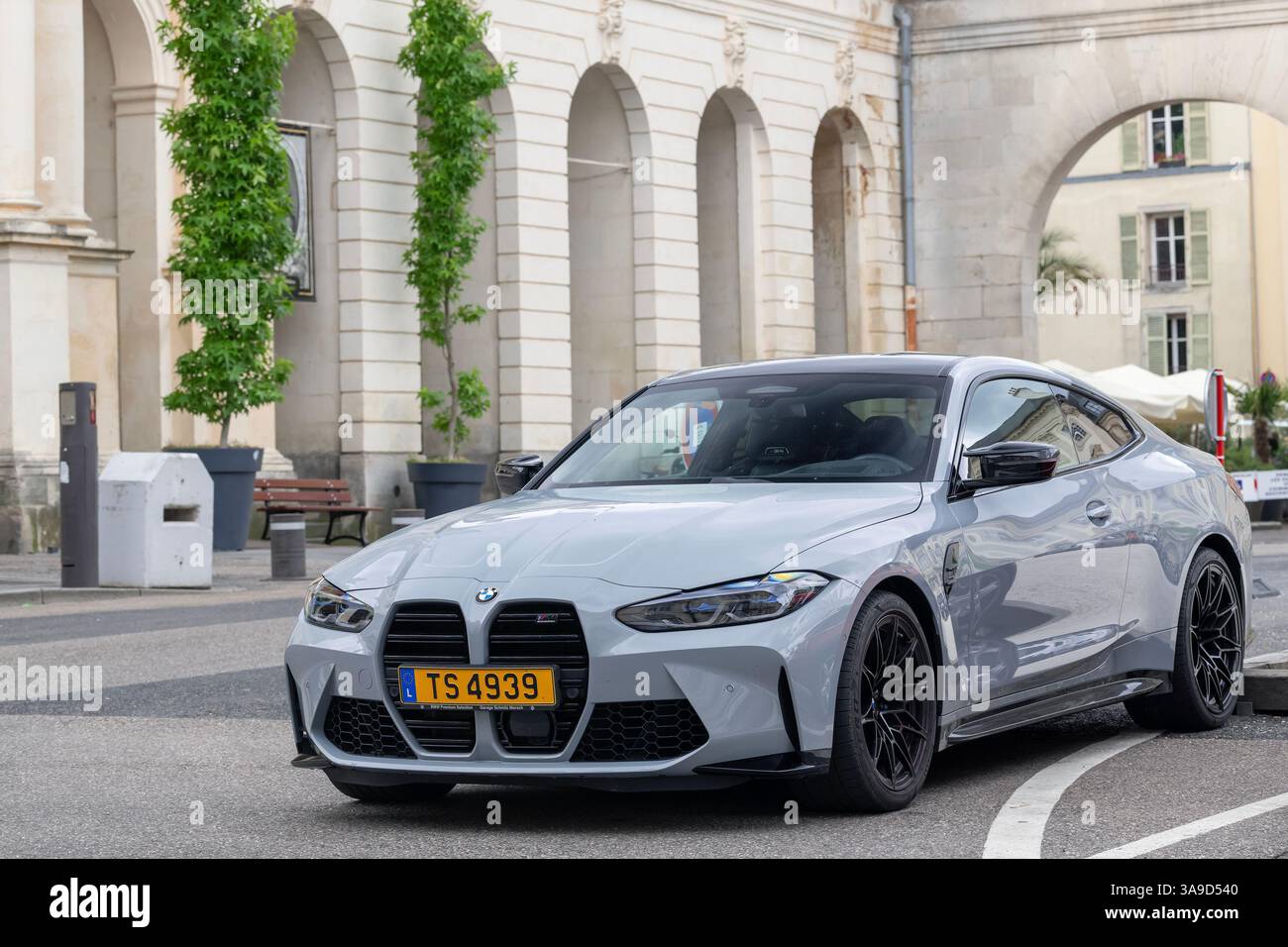 Nancy, France - View on a grey BMW M4 Competition Coupé G82 parked on a street Stock Photo - Alamy