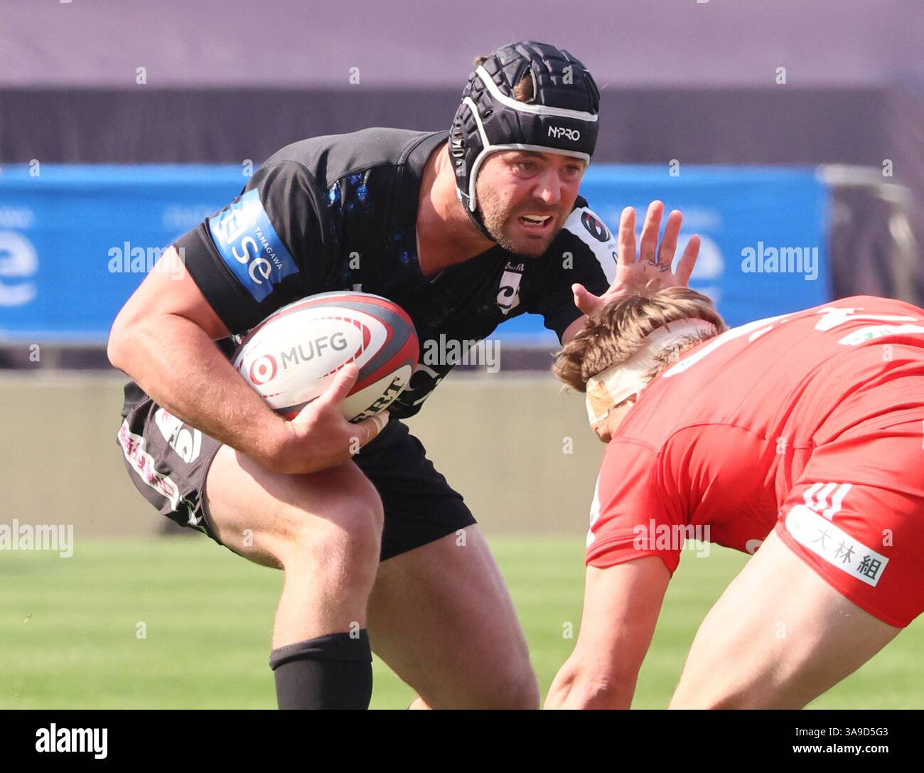 March 30, 2025, Tokyo, Japan - Ricoh BlackRams Tokyo flanker Liam Gill ...