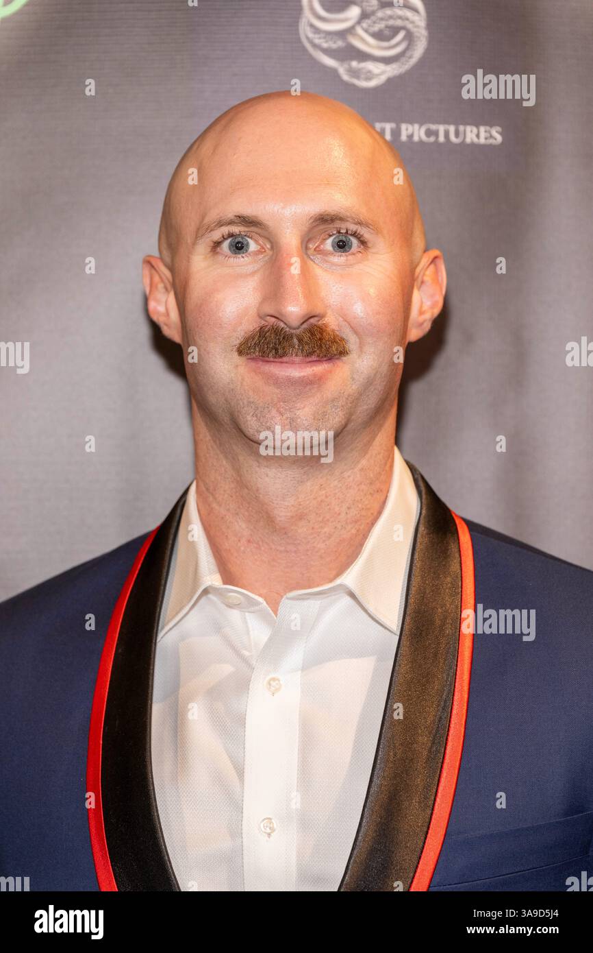 Matthew Dickens attends Los Angeles Premiere of Film 'Solo Trip' at Fine Art Theatre, Los ...