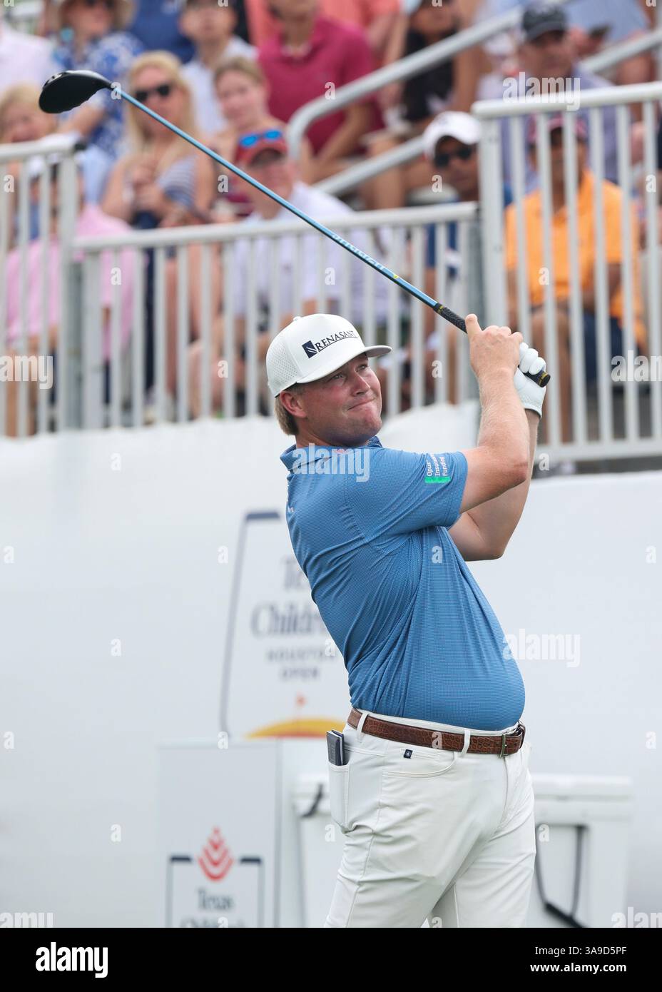 HOUSTON, TX - MARCH 30: Trey Mullinax (USA) watches his tee shot on 1 ...