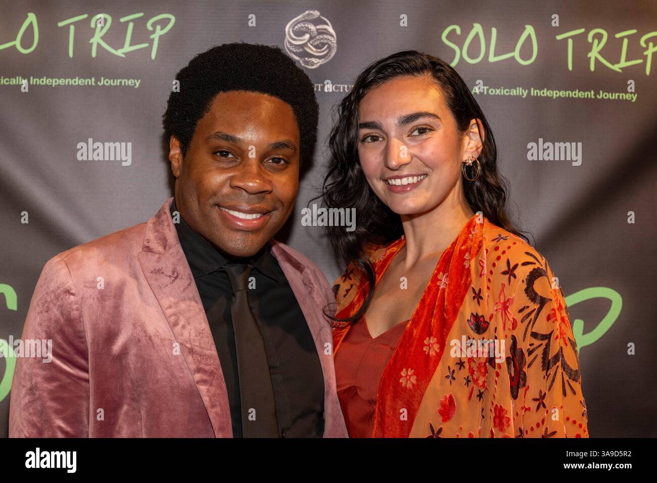 Los Angeles, USA. 29th Mar, 2025. Actor Gogo Lomo-David, Actress Elise ...