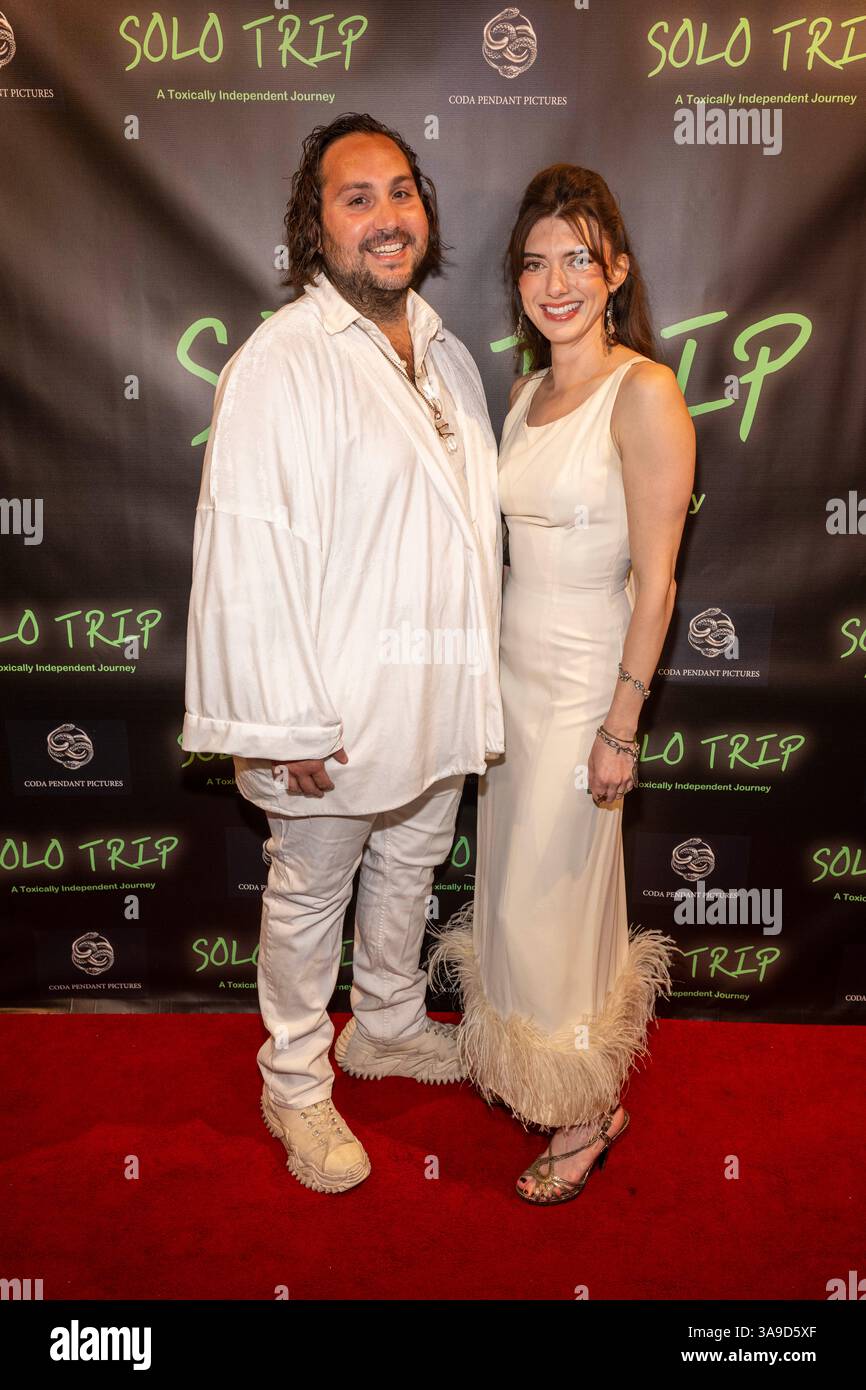 Actor Jeff T Buco, Producer / Director / Actor Madeline Blue attend Los Angeles Premiere of Film ...
