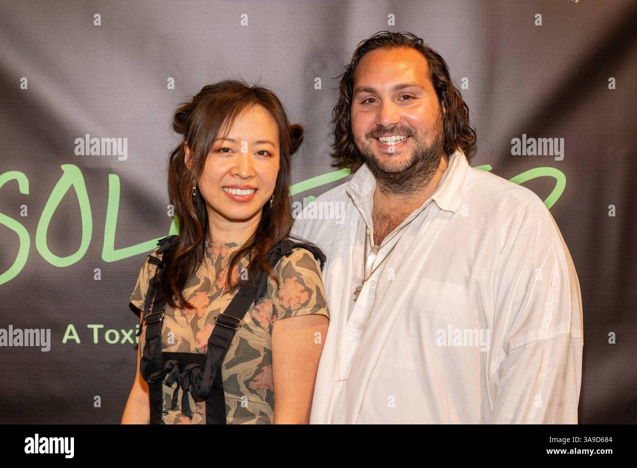 Los Angeles, USA. 29th Mar, 2025. Actress Kim Wong, Actor Jeff T Buco attend Los Angeles ...