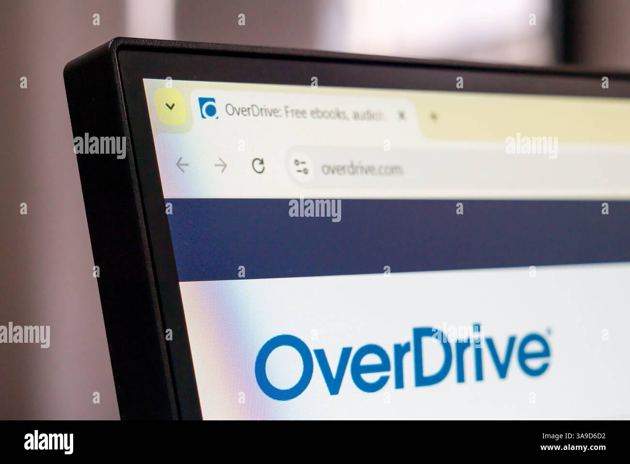New York, USA - March 30, 2025: OverDrive digital library website ...