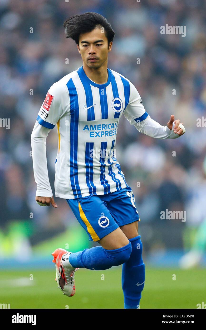 Brighton & Hove Albion midfielder Kaoru Mitoma (22) during the Brighton ...