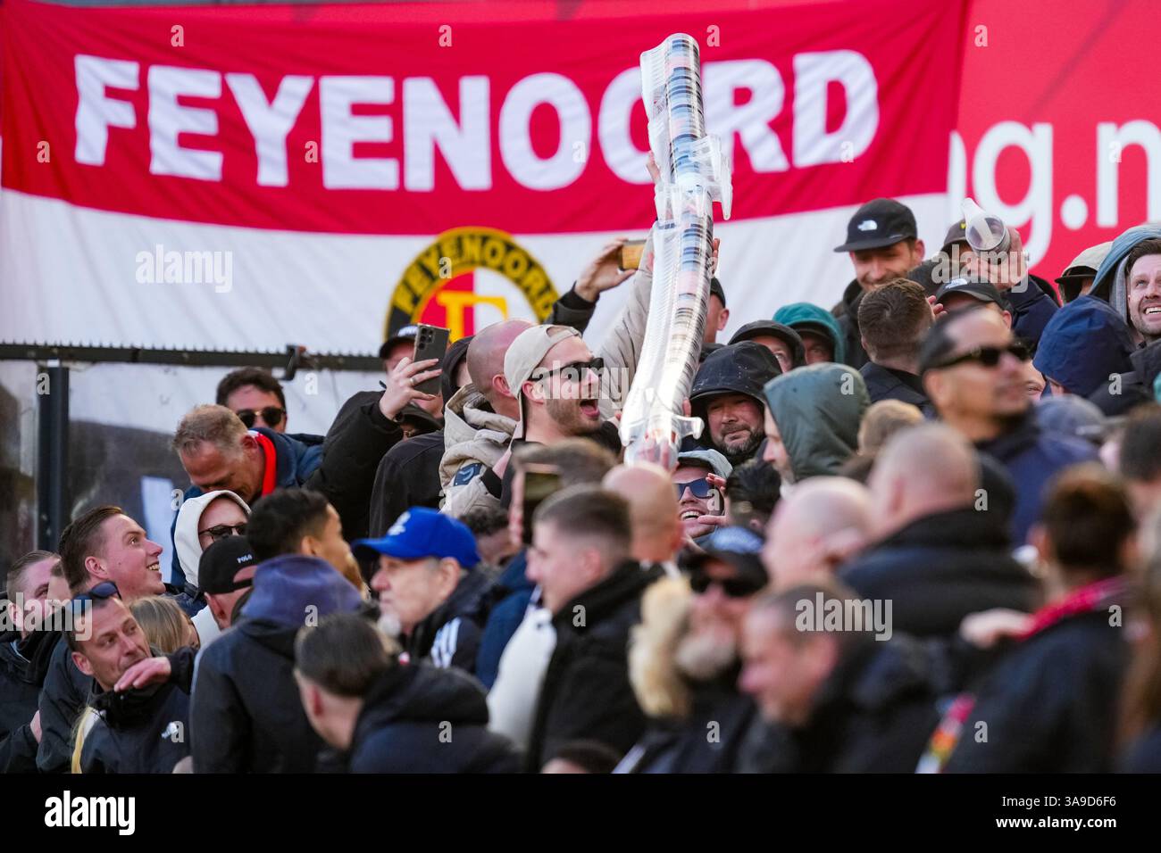 Feyenoord supporters stacking cups hi-res stock photography and images ...