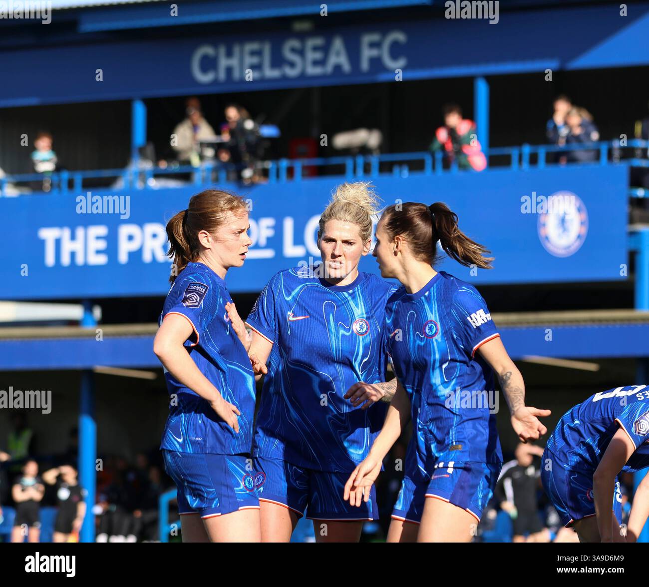 London, England, on 30 March 2025. Chelsea captain Millie Bright ...
