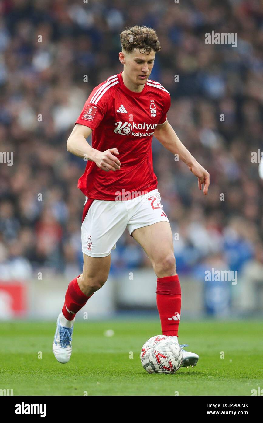 Nottingham Forest midfielder Ryan Yates (22) during the Brighton & Hove ...