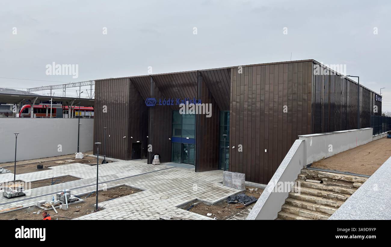 New railway station building under construction at Lodz Kalista main ...