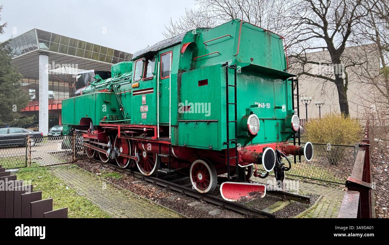 Old Polish steam tank engine locomotive at Czestochowa main railway ...
