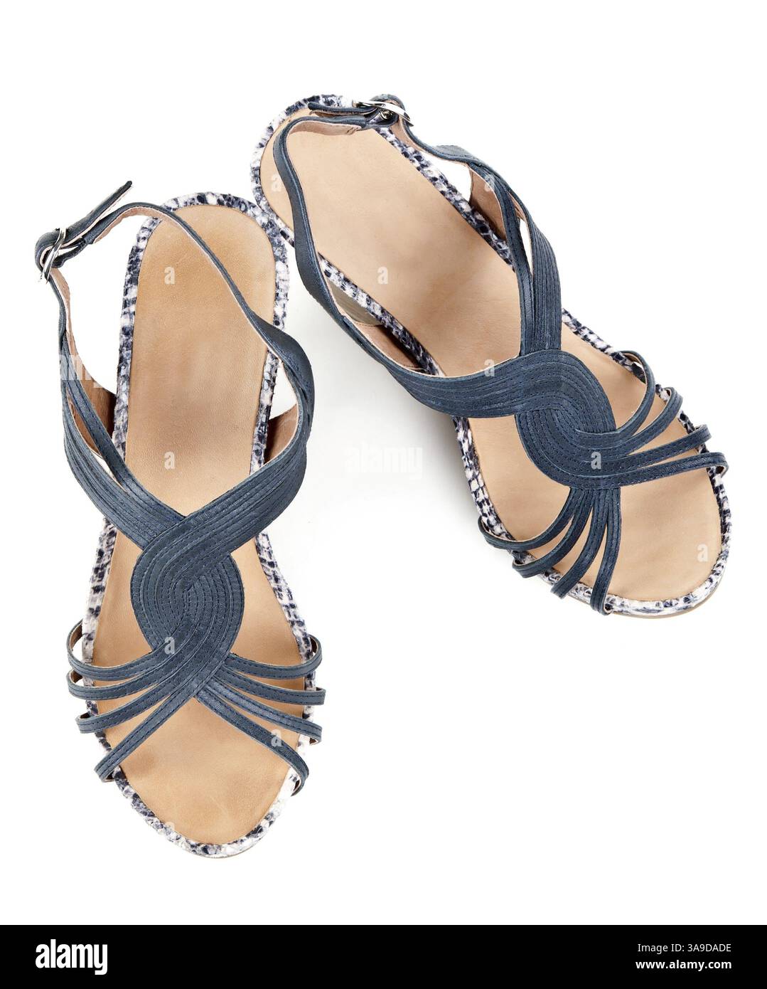 Pair of women's sandals, top view on a white background Stock Photo - Alamy