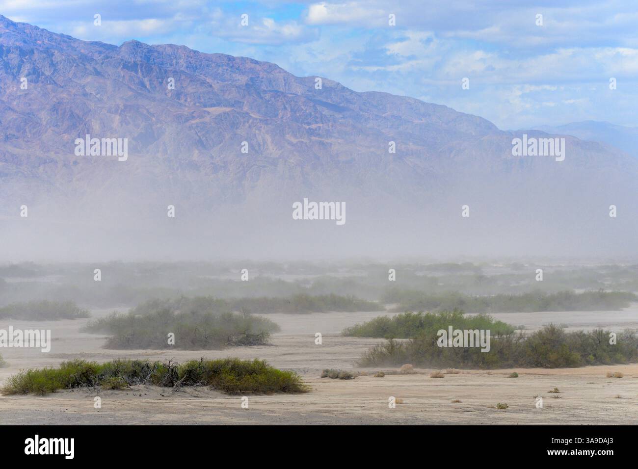 Dust storm over Death Valley National park, California, USA Stock Photo ...