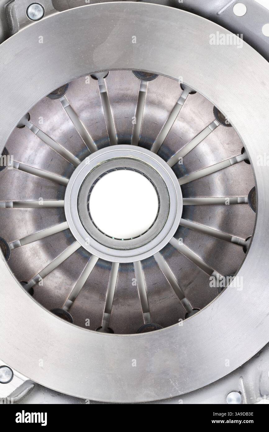 Automotive part. automobile engine clutch. Isolated on white with ...